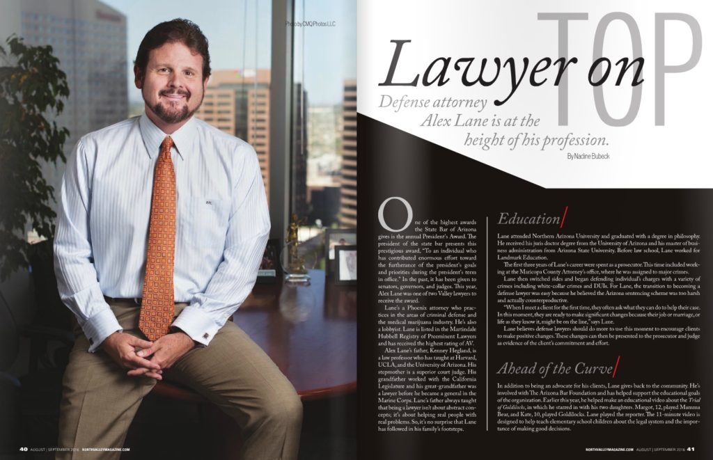 Defense attorney Alex Lane is at the height of his profession